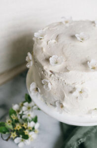 Baking an ethereal Spring cake with edible cherry blossoms - Potager Online